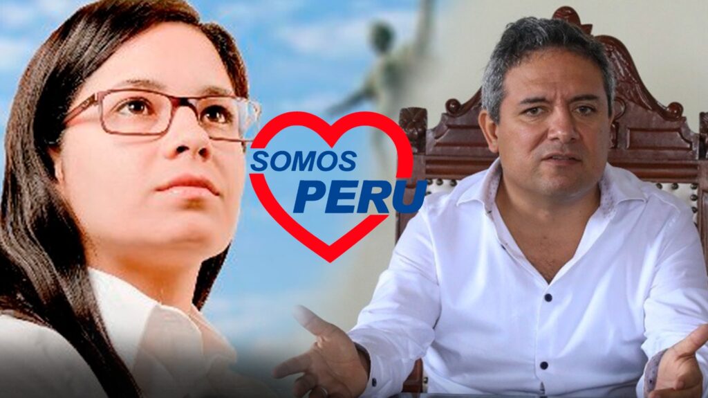 Gabriela Lozada le da la bienvenida al partido de Somos Perú a Mario Reyna
