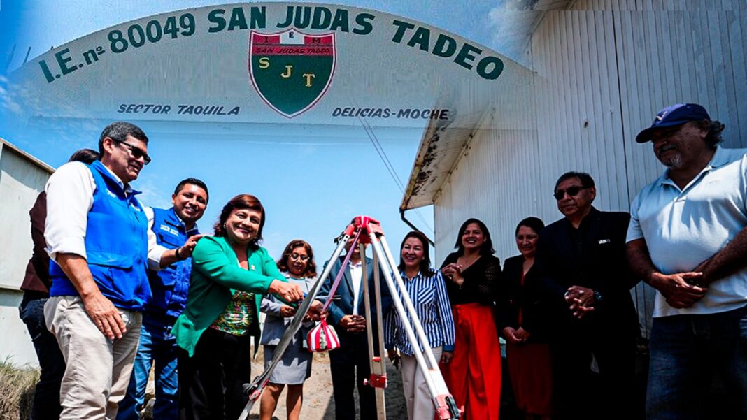 Gore empieza remodelación de I.E San Judas Tadeo después de 60 años