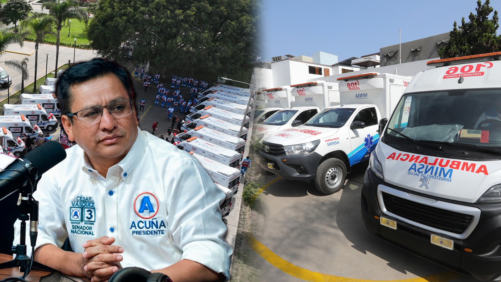 César Vásquez: “De las 200 ambulancias que compré como ministro, 39 son ...